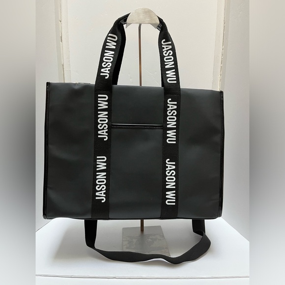 Jason Wu | Bags | Jason Wu Large Tote Bag Black Laminated Pvc Canvas ...